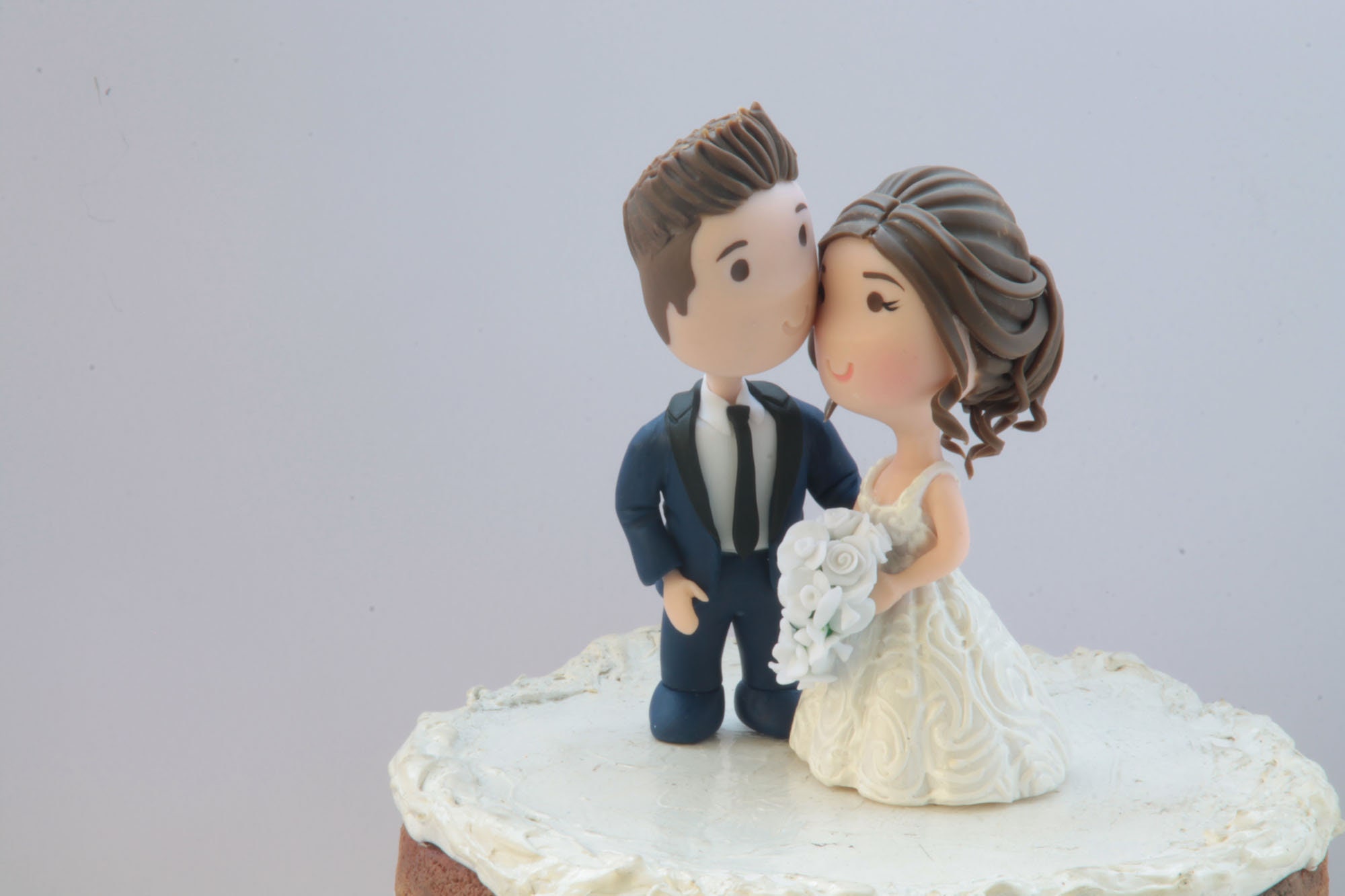 Chibi Wedding Cake Topper Anime Couple Bride and Groom Figurines ...