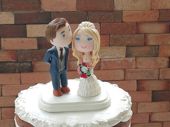 Chibi Wedding Cake Topper Anime Couple Bride and Groom - Etsy