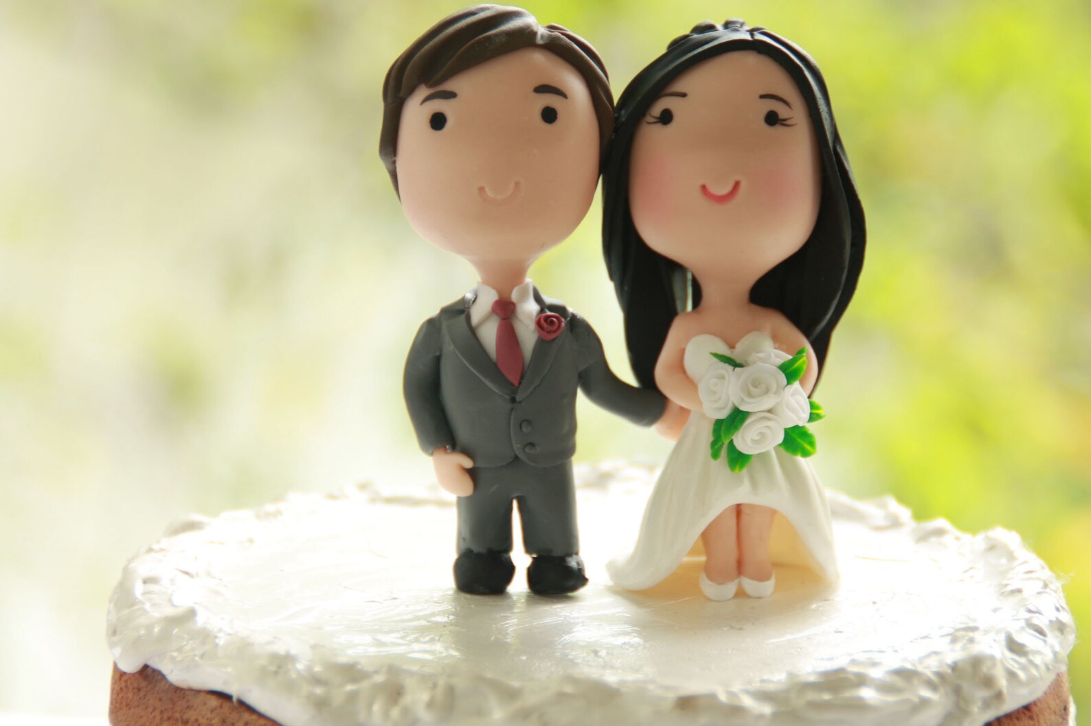 Chibi Wedding Cake Topper Anime Couple Bride and Groom Cake | Etsy