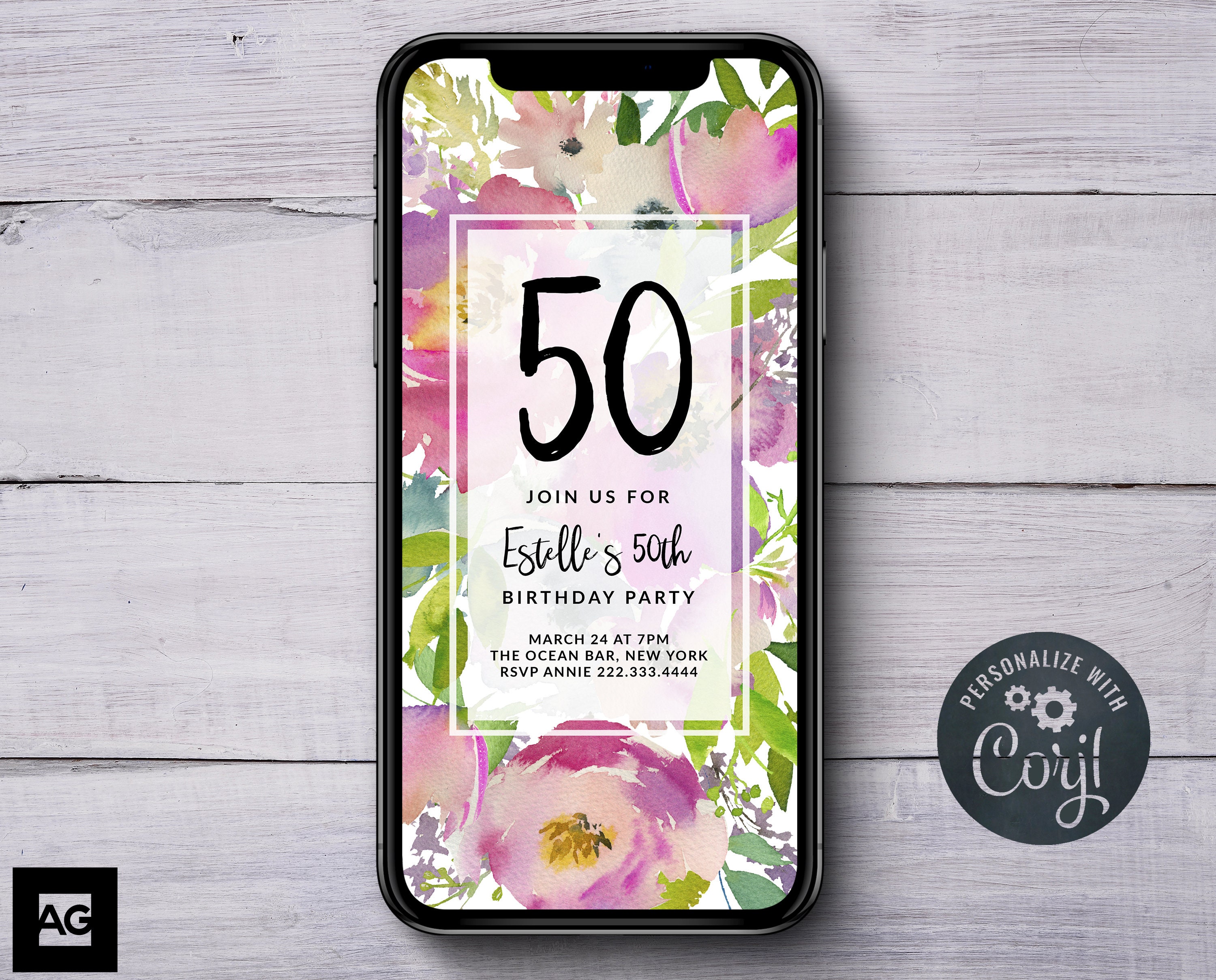 SMS Birthday Invites Text Message Party Invites Electronic | Etsy