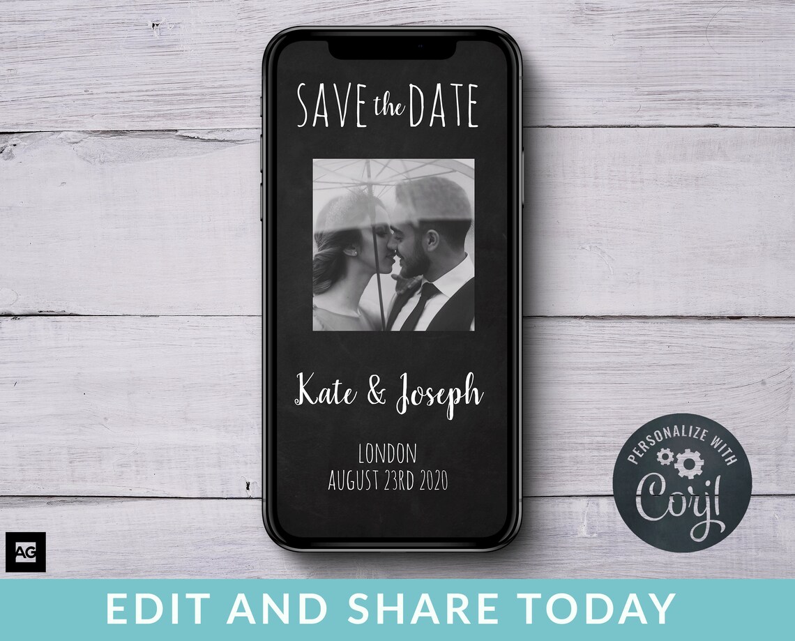 Cell Save the Date, Mobile Save the Date, iPhone Save the Date, INSTANT ...