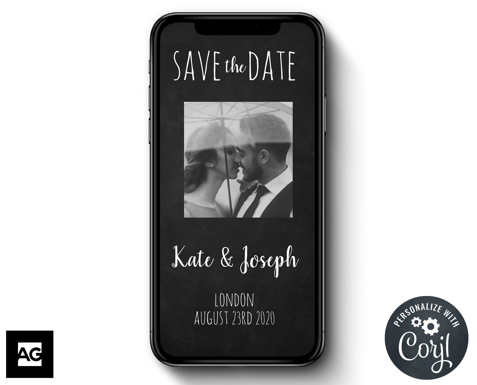 Cell Save the Date, Mobile Save the Date, iPhone Save the Date, INSTANT ...