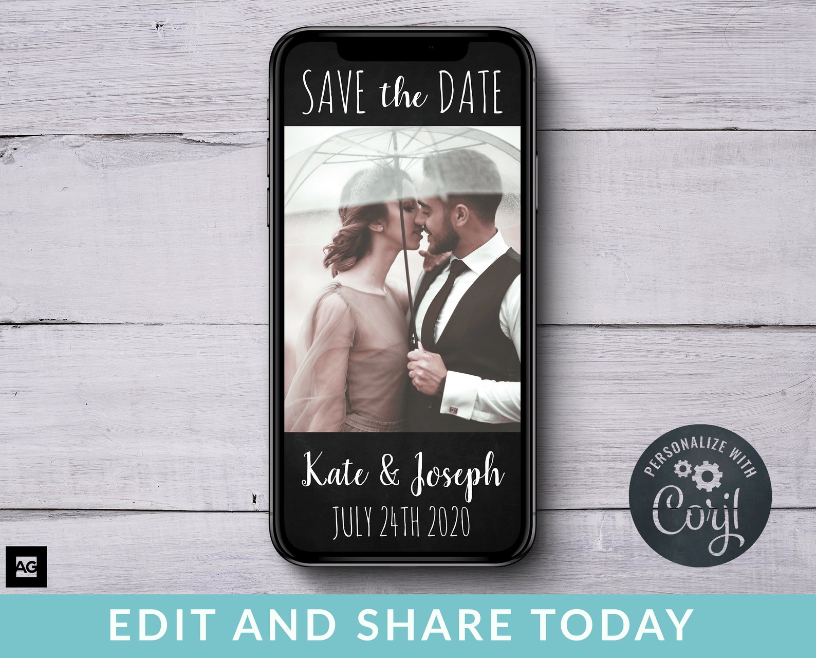 Electronic Save the Date Mobile Save the Date Phone Save the - Etsy UK