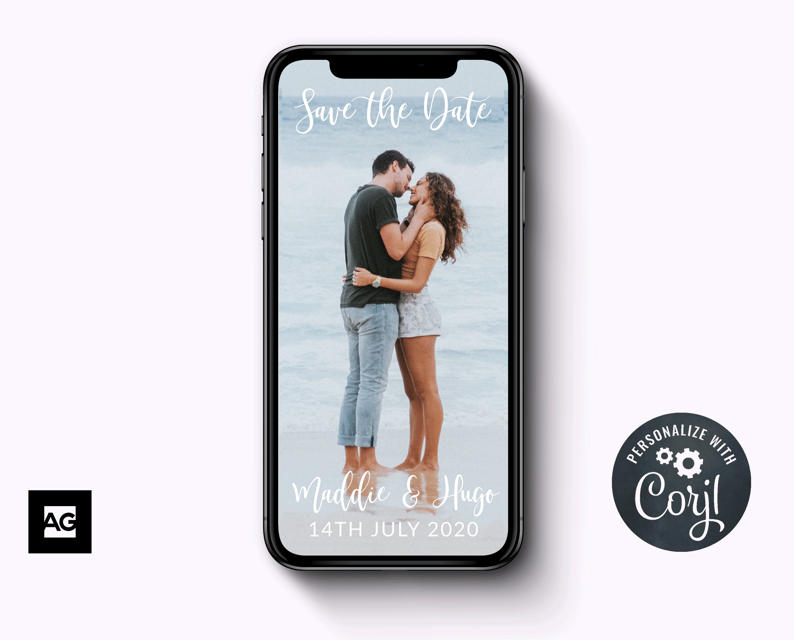 Save the Date Phone Save the Date Electronic Save the Date | Etsy