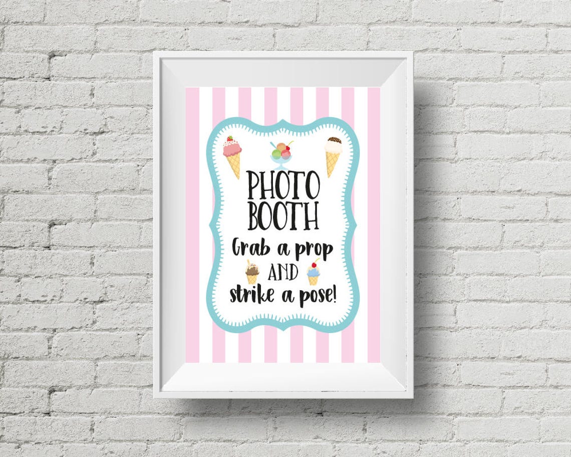 Ice Cream Party Photo Booth Props Photo Props Ideas Photo - Etsy Canada
