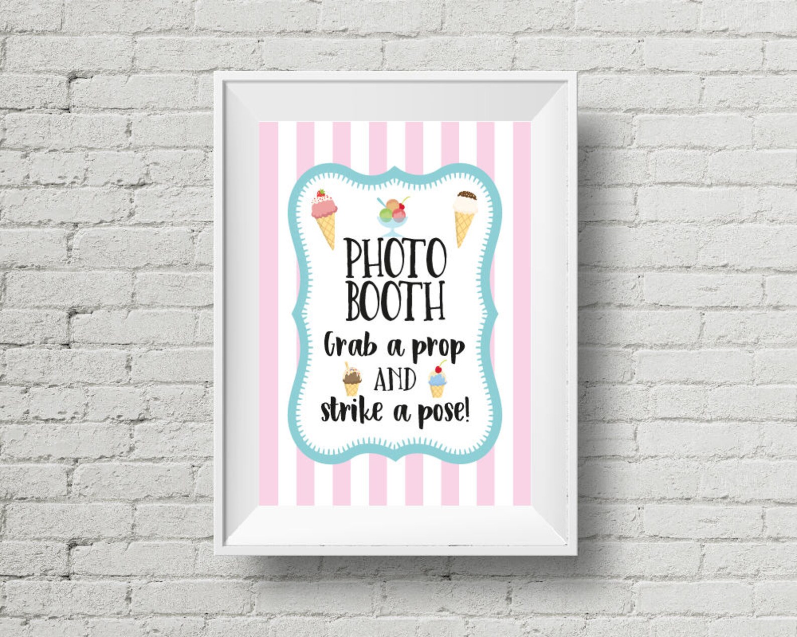 Ice Cream Party Photo Booth Props Photo Props Ideas Photo - Etsy Canada