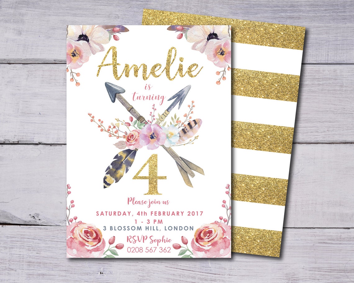 Tribal Invitation Tribal Invitations Tribal Party Invite - Etsy