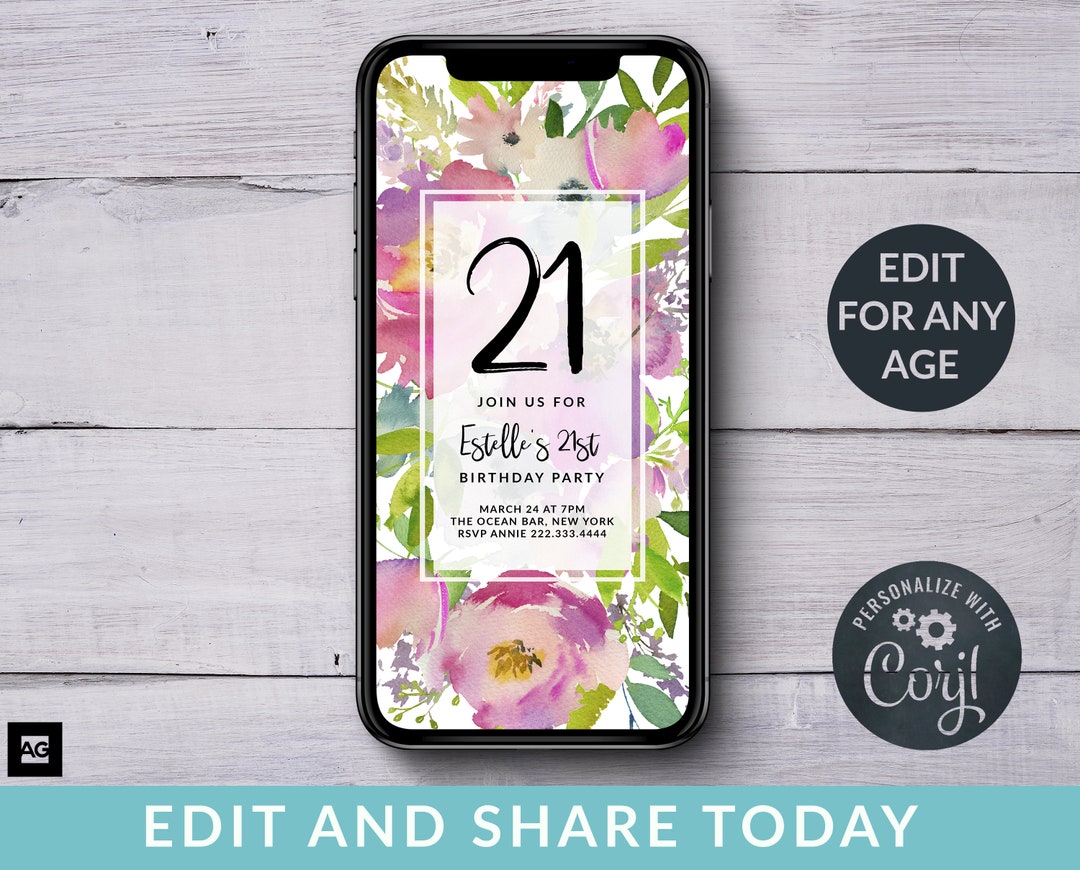 SMS Birthday Invites Text Message Party Invites Electronic - Etsy