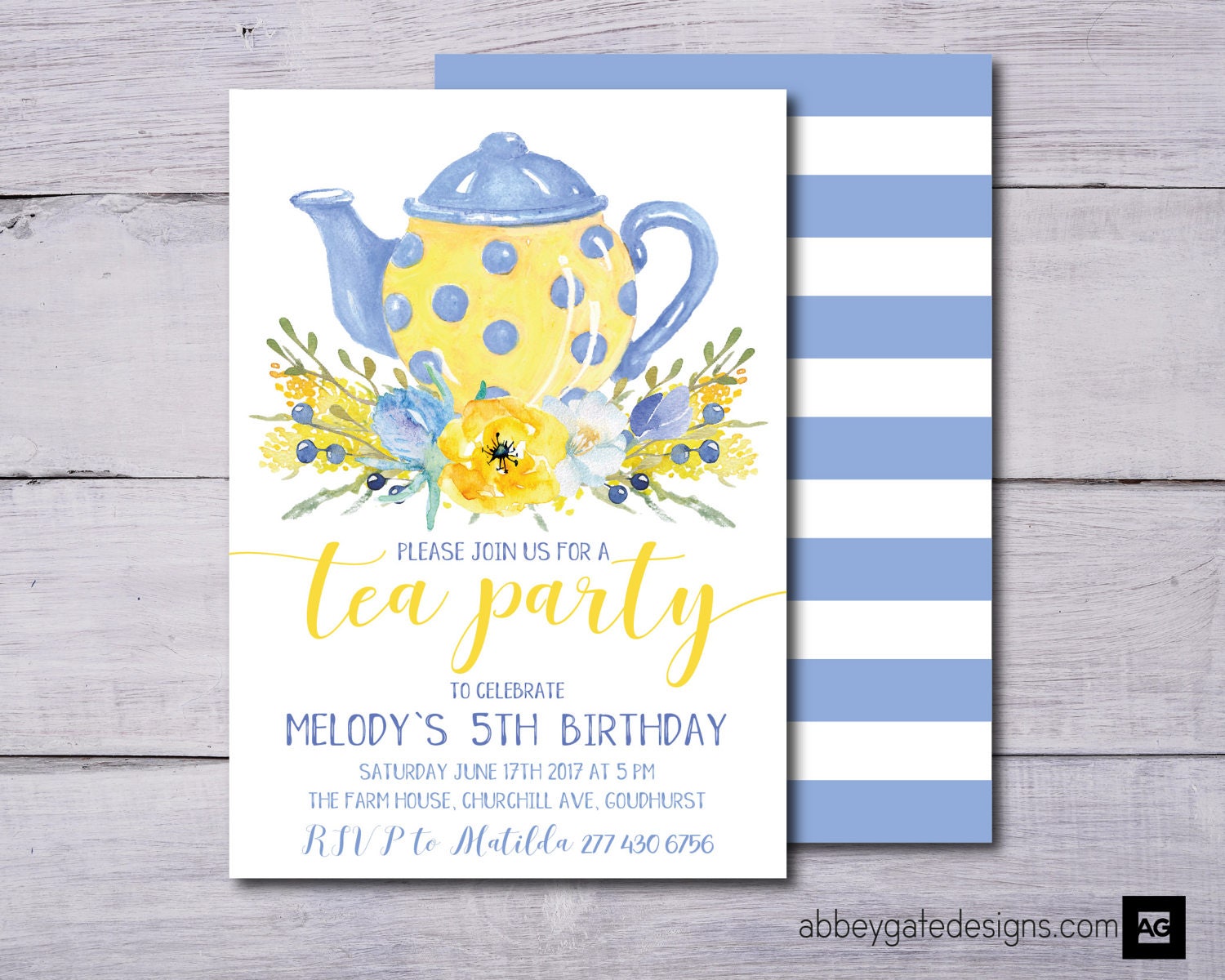 British Tea Party Invitation