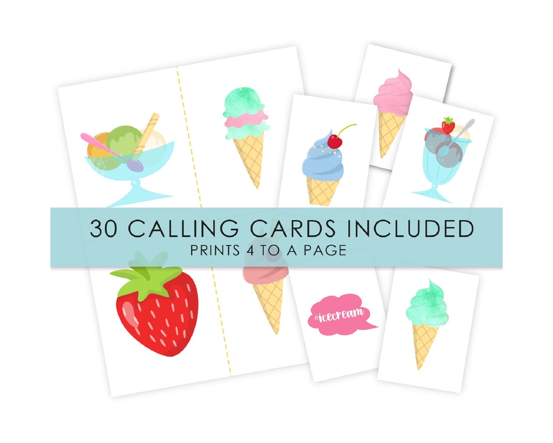 Ice Cream Party Package EDITABLE INSTANT DOWNLOAD Ice Cream | Etsy UK