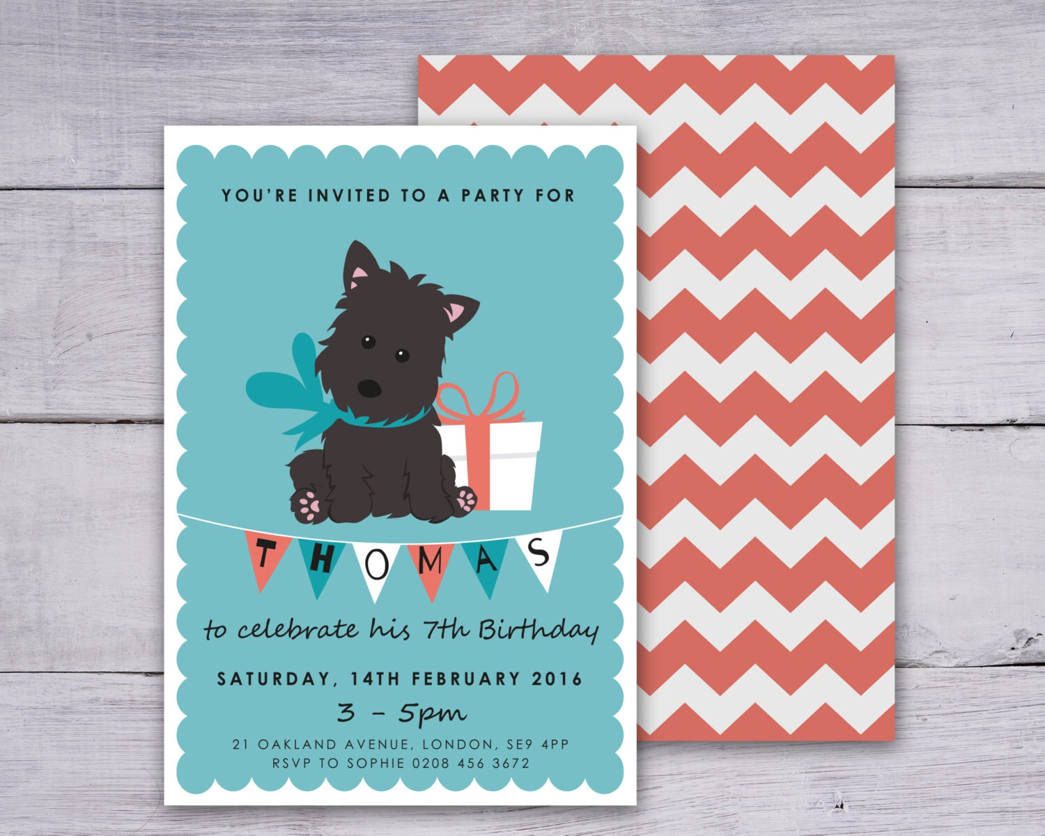 Personalised Dog Invitation Dog Party Invitation Printable - Etsy UK