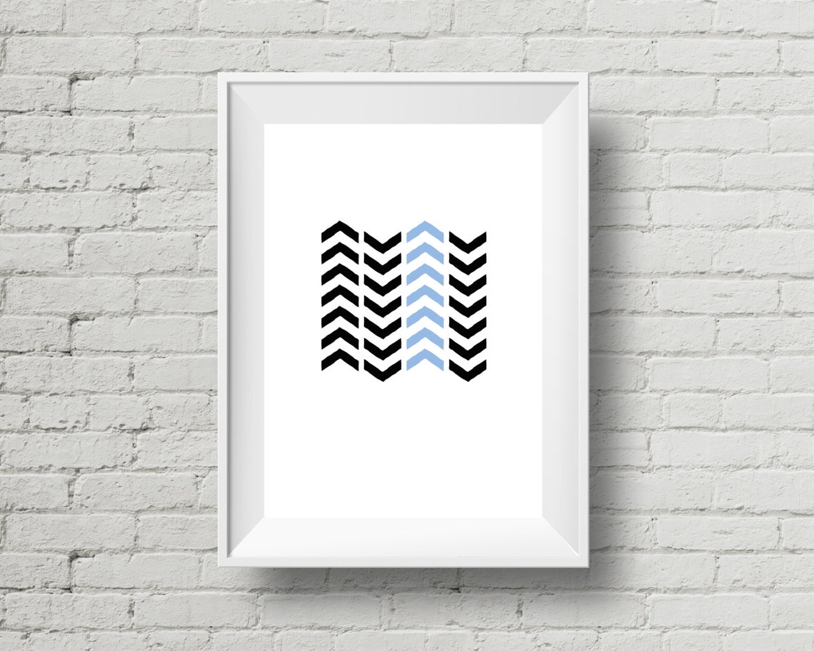Geometric Chevron Art Instant Download Printable Wall Art | Etsy