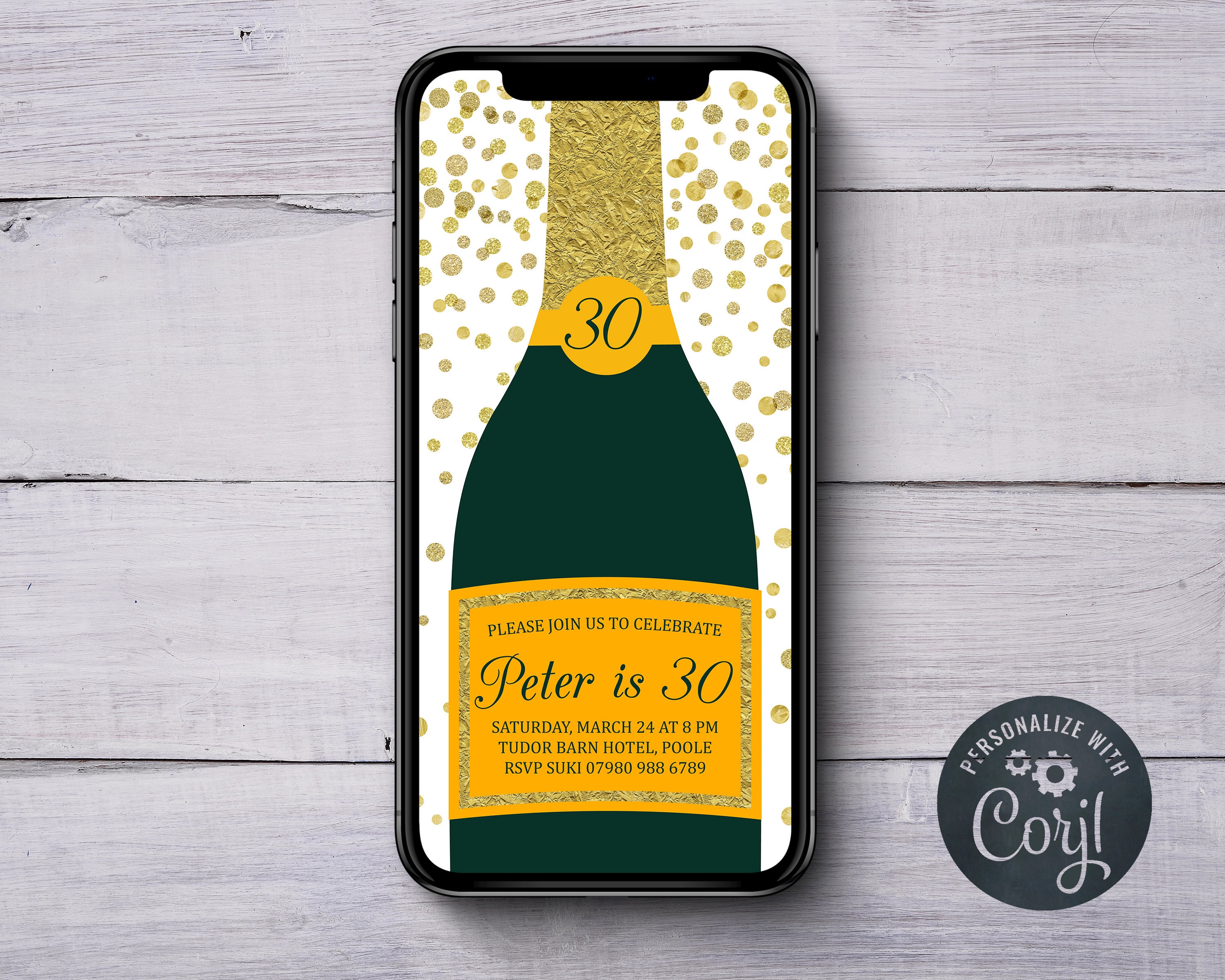 Champagne Party Invitations