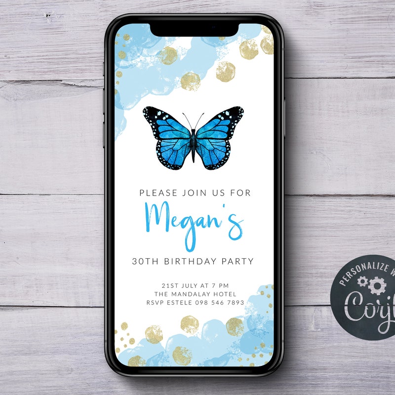Butterfly Invitation - Etsy