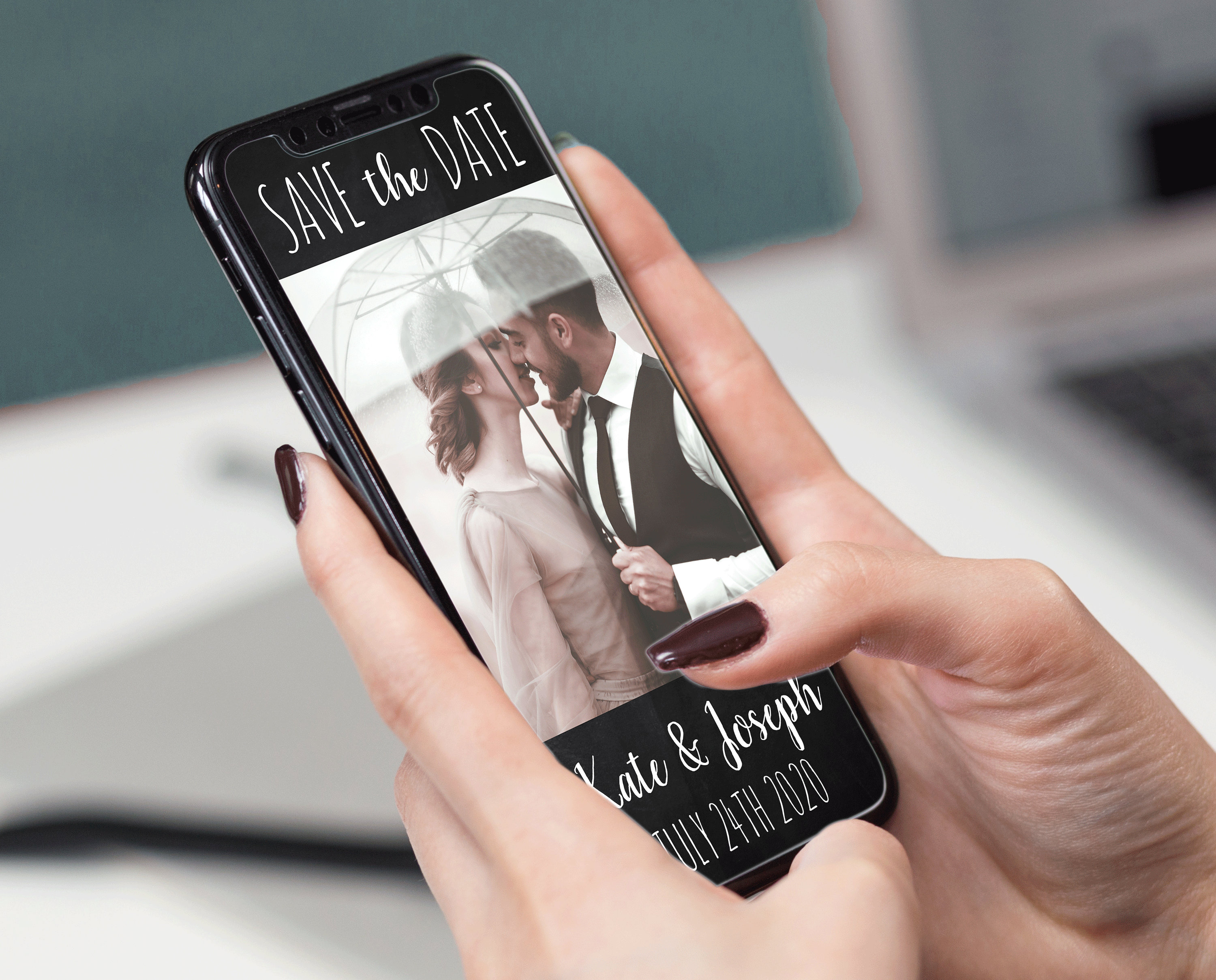 Electronic Save the Date Mobile Save the Date Phone Save the - Etsy UK