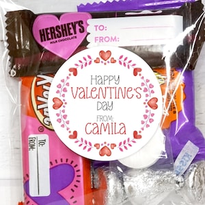 Personalized Valentine’s Day Stickers for Treats. Valentine’s Day ...