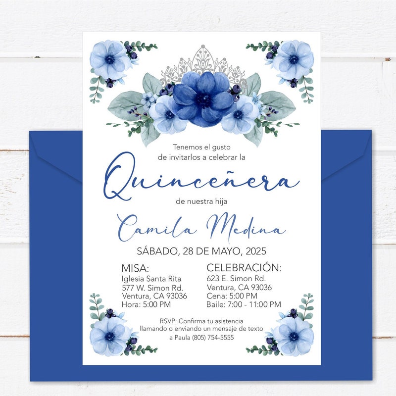 Quinceanera Invitation Spanish - Etsy