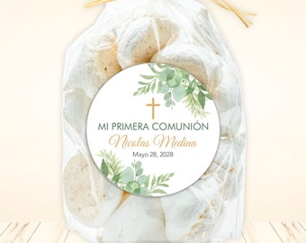 PRINTED Mi Primera Comunion Sticker , First Communion Stickers - Etsy