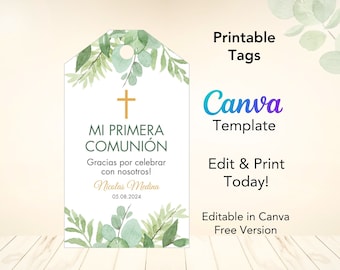PRINTED Mi Primera Comunion Sticker , First Communion Stickers - Etsy