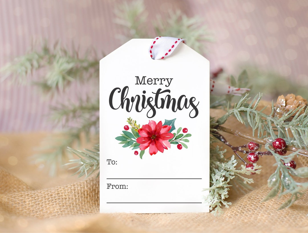 Christmas Gift Tags to From - Printable Christmas Gift Tags - Merry ...