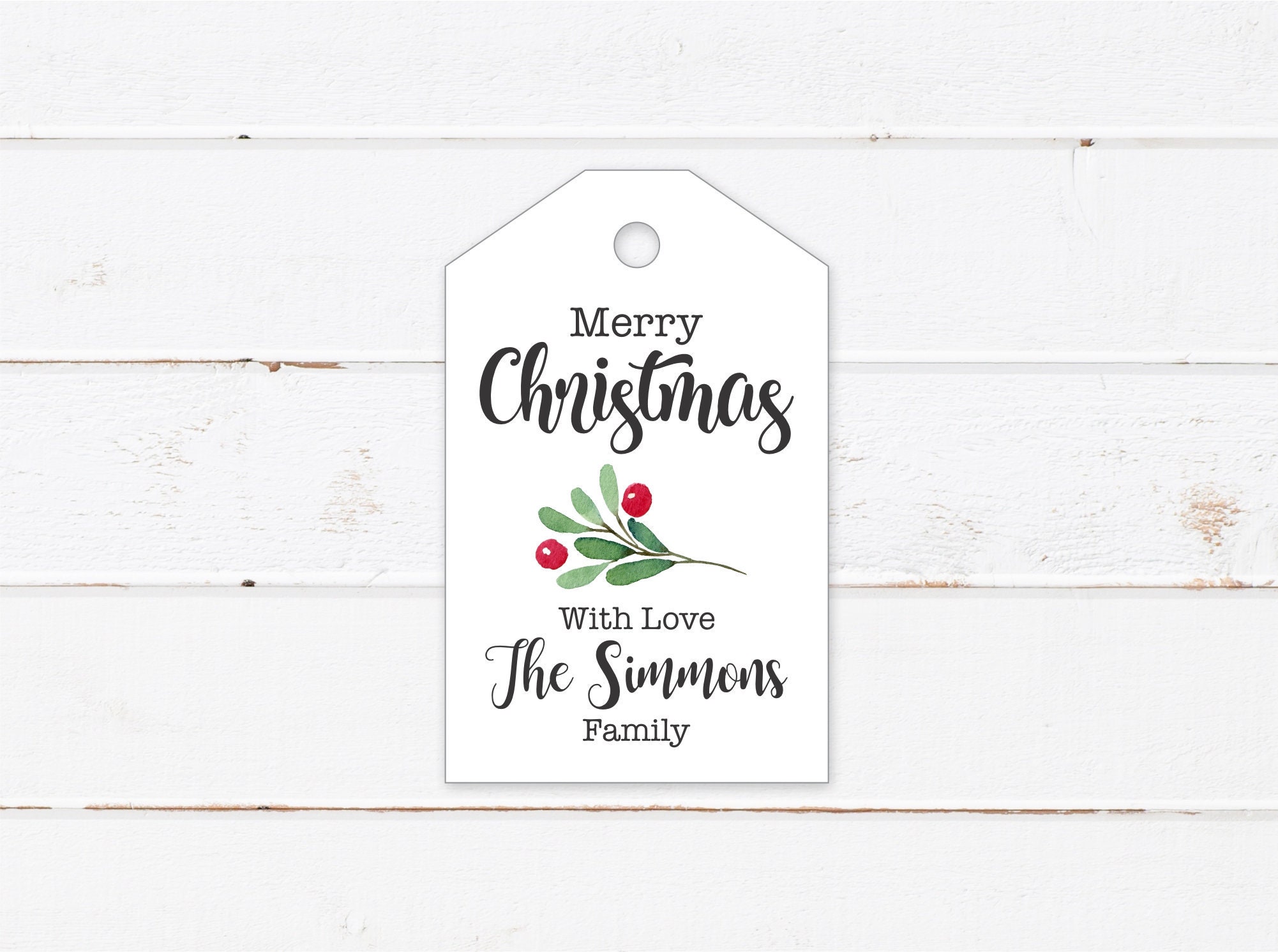 Personalized Christmas Gift Tags Printable Christmas Gift | Etsy