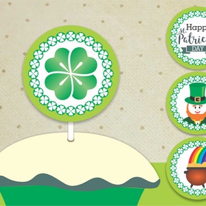 Printable Saint Patrick’s Day Cupcake Toppers. Saint Patrick’s Day ...