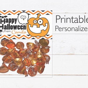 Printable Halloween Treat Bag Toppers - Personalized Halloween Bags ...