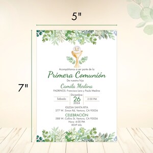 First Communion Invitation Spanish Boys Girls, Editable Template First ...