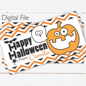 Printable Halloween Treat Bag Toppers - Personalized Halloween Bags ...