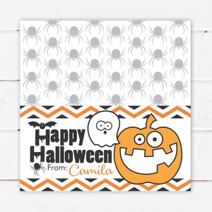 Printable Halloween Treat Bag Toppers - Personalized Halloween Bags ...