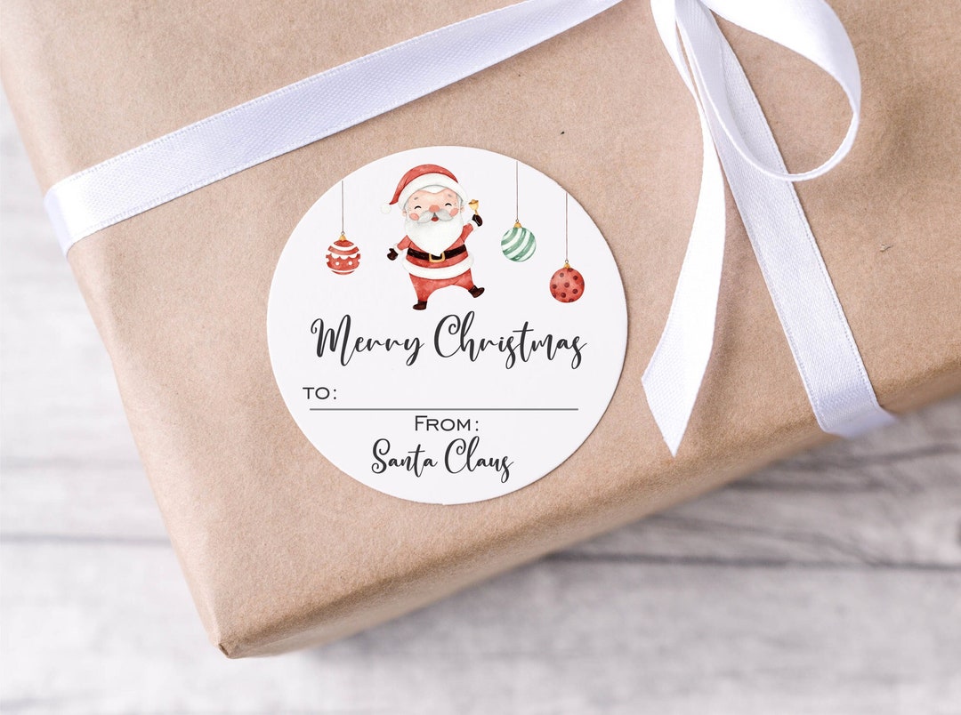 From Santa Christmas Stickers 2 Round Sheet Personalized Christmas ...
