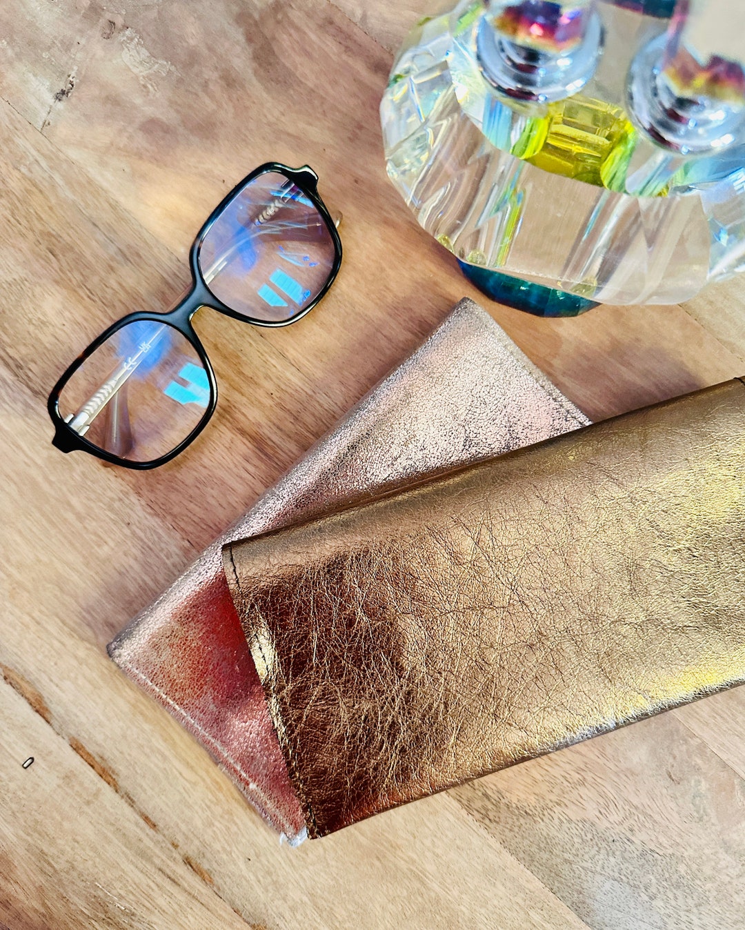 Bronze Leather Chèque Book Cover - Etsy