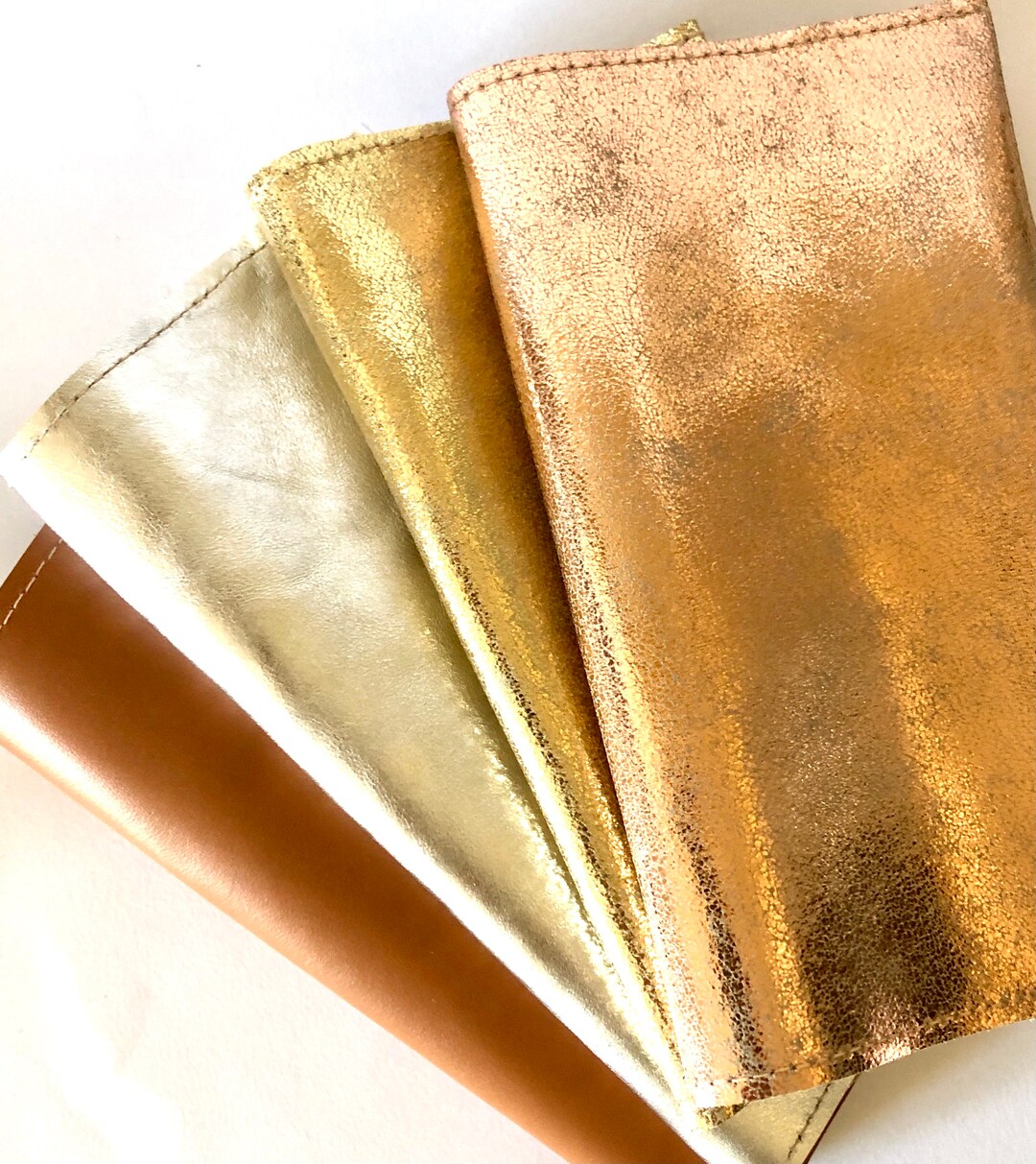 Gold Leather Check Book Cover Checkbook Protection Stylish Original ...