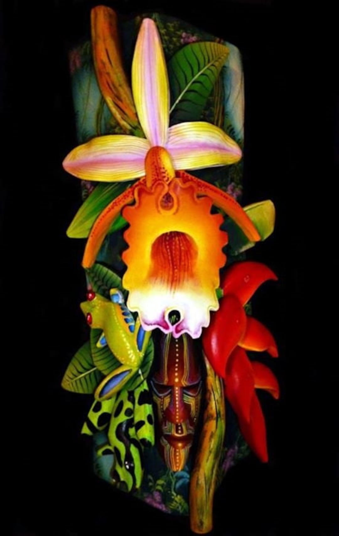 Indigenous Mask From Boruca, Directly From Boruca, Wooden Mask ...