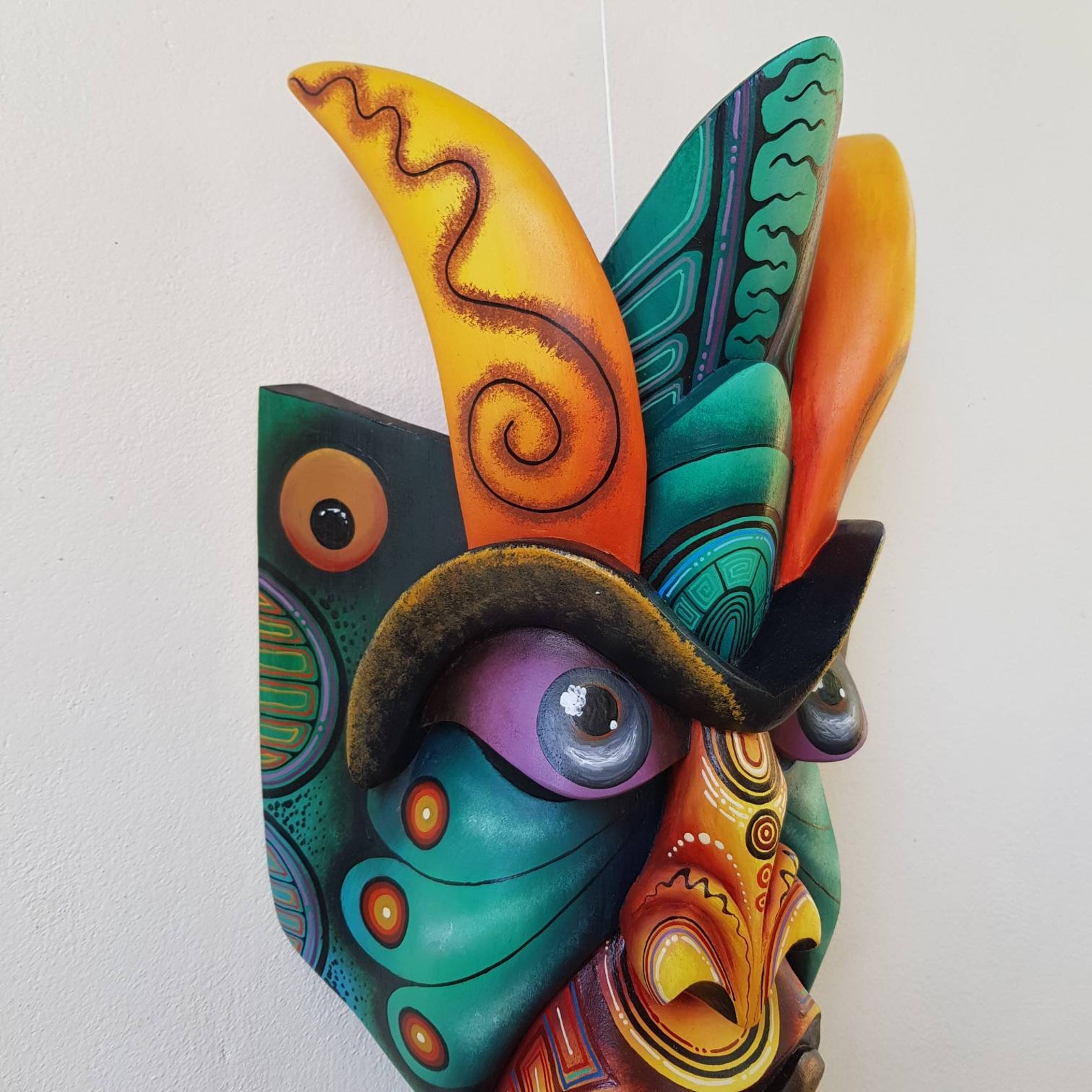 Tribal Warrior mask Espiritual warrior Costa Rica authentic | Etsy