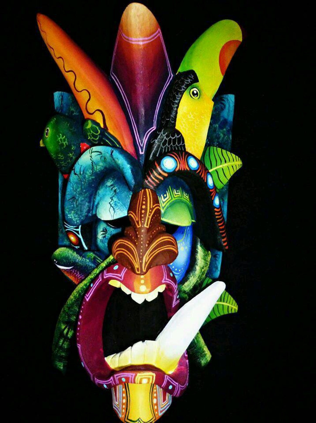 Boruca Mask Indigenous Art From Costa Rica Los Diablitos - Etsy