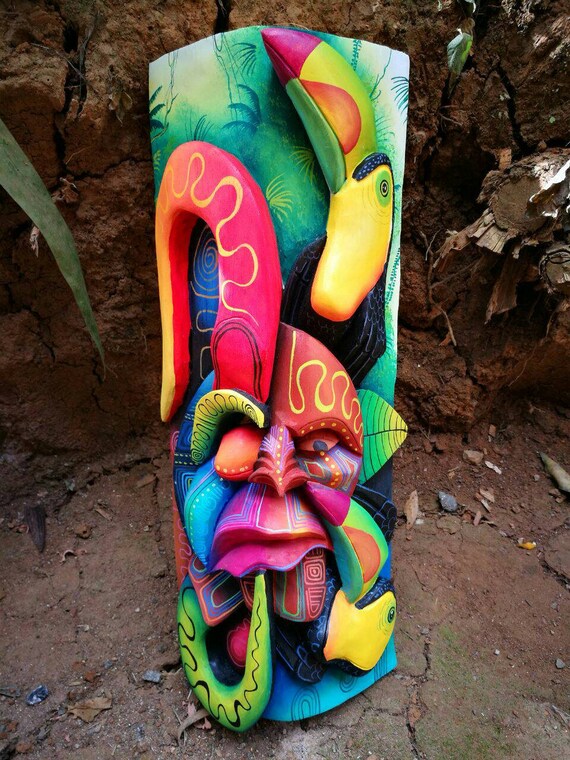Original indigenous mask from Costa Rica art from Boruca | Etsy