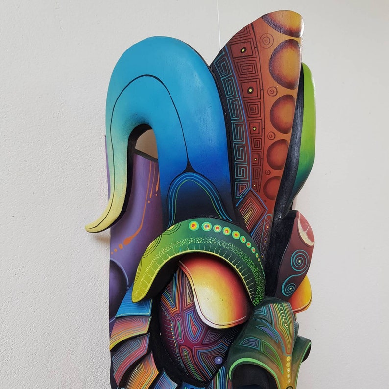 Tribal Warrior mask Espiritual warrior Costa Rica authentic | Etsy