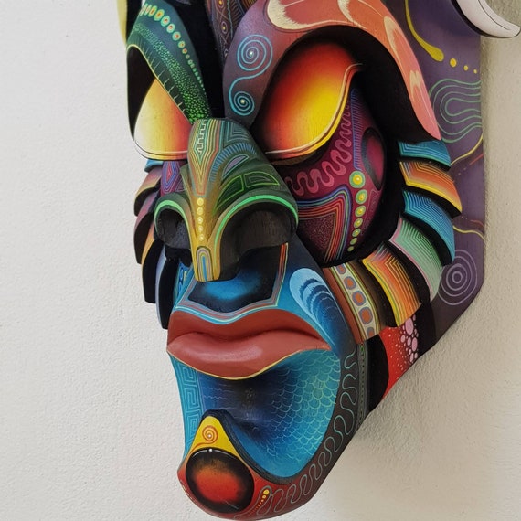 Tribal Warrior Mask Espiritual Warrior Costa Rica Authentic - Etsy