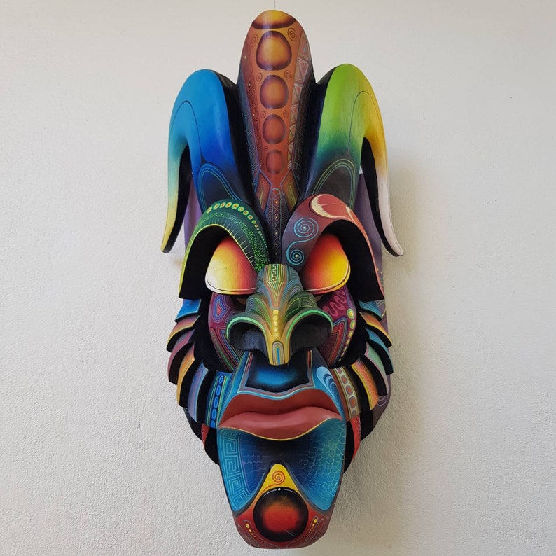 Tribal Warrior Mask Espiritual Warrior Costa Rica Authentic - Etsy