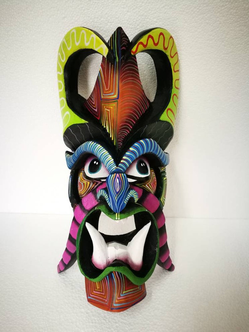 Warrior mask traditional mask from Costa Rica Boruca | Etsy