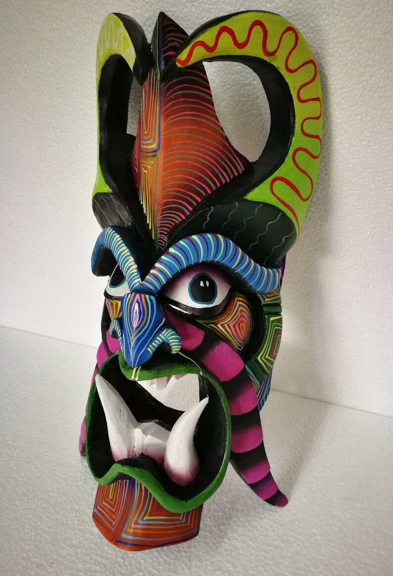Warrior mask traditional mask from Costa Rica Boruca | Etsy