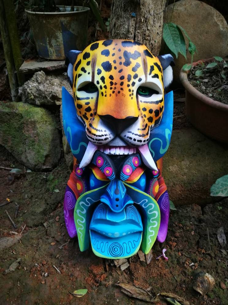 The Jaguar and the Warrior Boruca Mask New Design Jaguar - Etsy