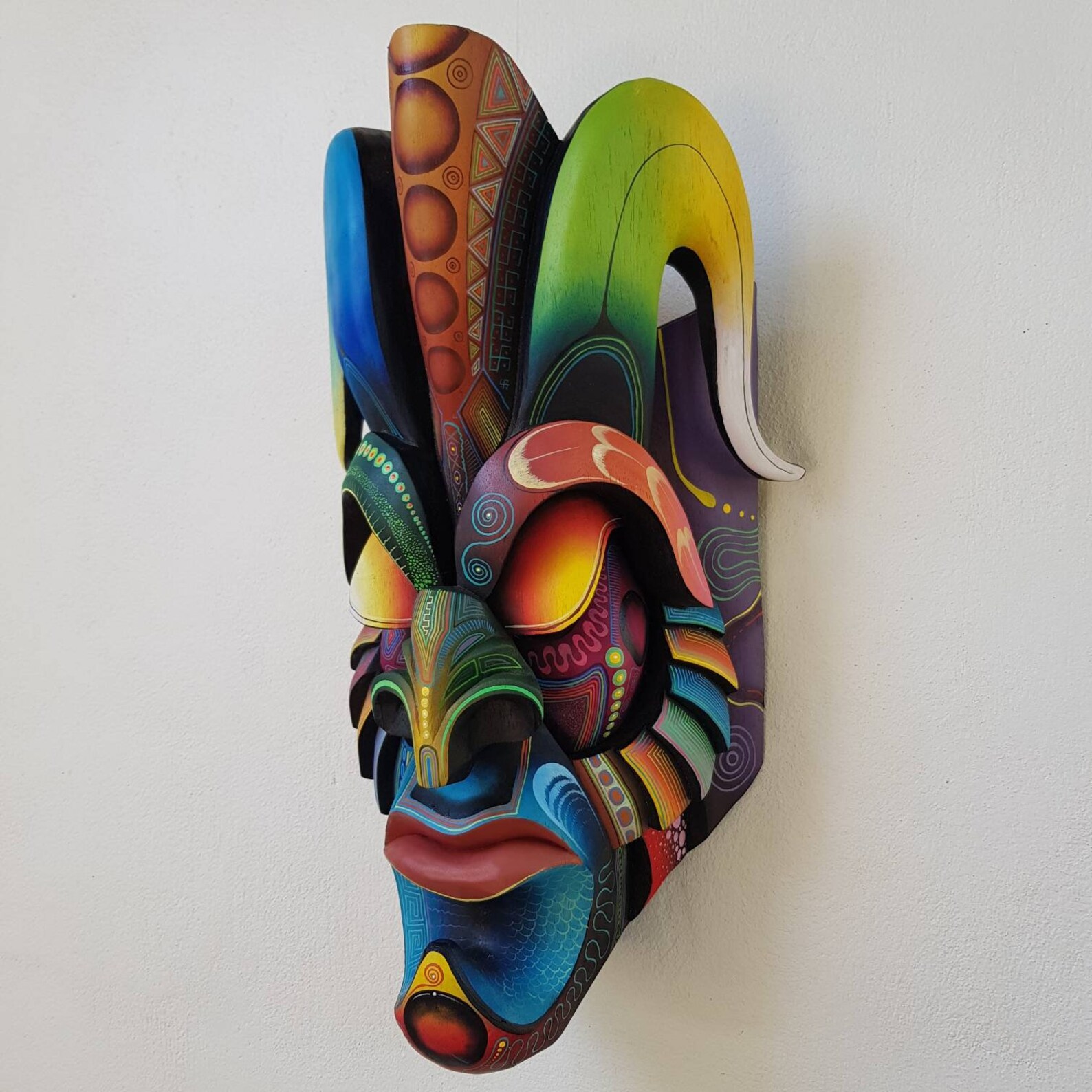 Tribal Warrior mask Espiritual warrior Costa Rica authentic | Etsy