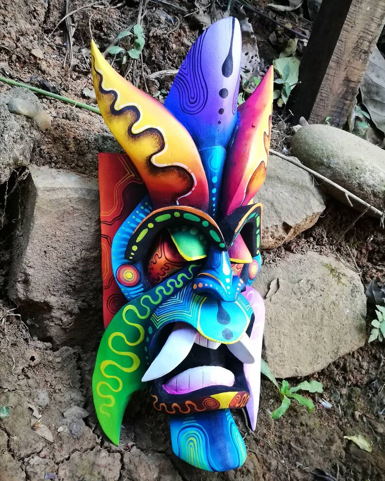 Boruca mask beautiful warrior mask tribal mask art from | Etsy