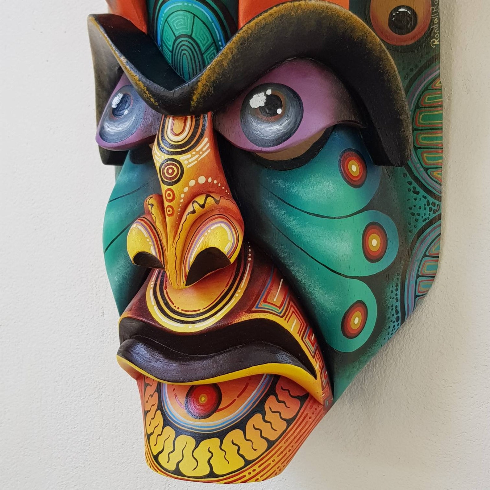 Tribal Warrior mask Espiritual warrior Costa Rica authentic | Etsy