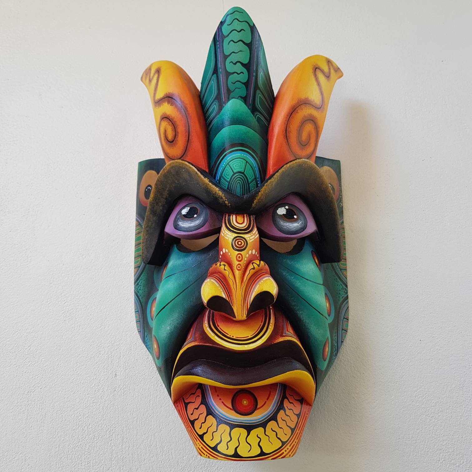 Tribal Warrior mask Espiritual warrior Costa Rica authentic | Etsy