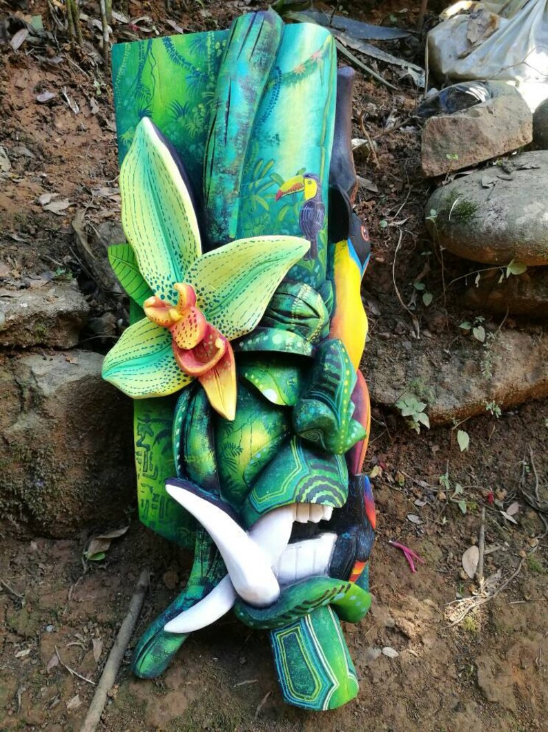 Boruca mask from Costa Rica directly from Boruca ecological | Etsy