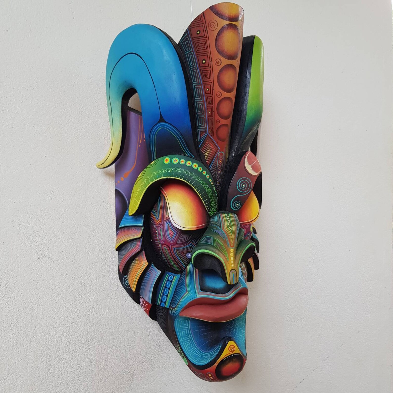 Tribal Warrior mask Espiritual warrior Costa Rica authentic | Etsy