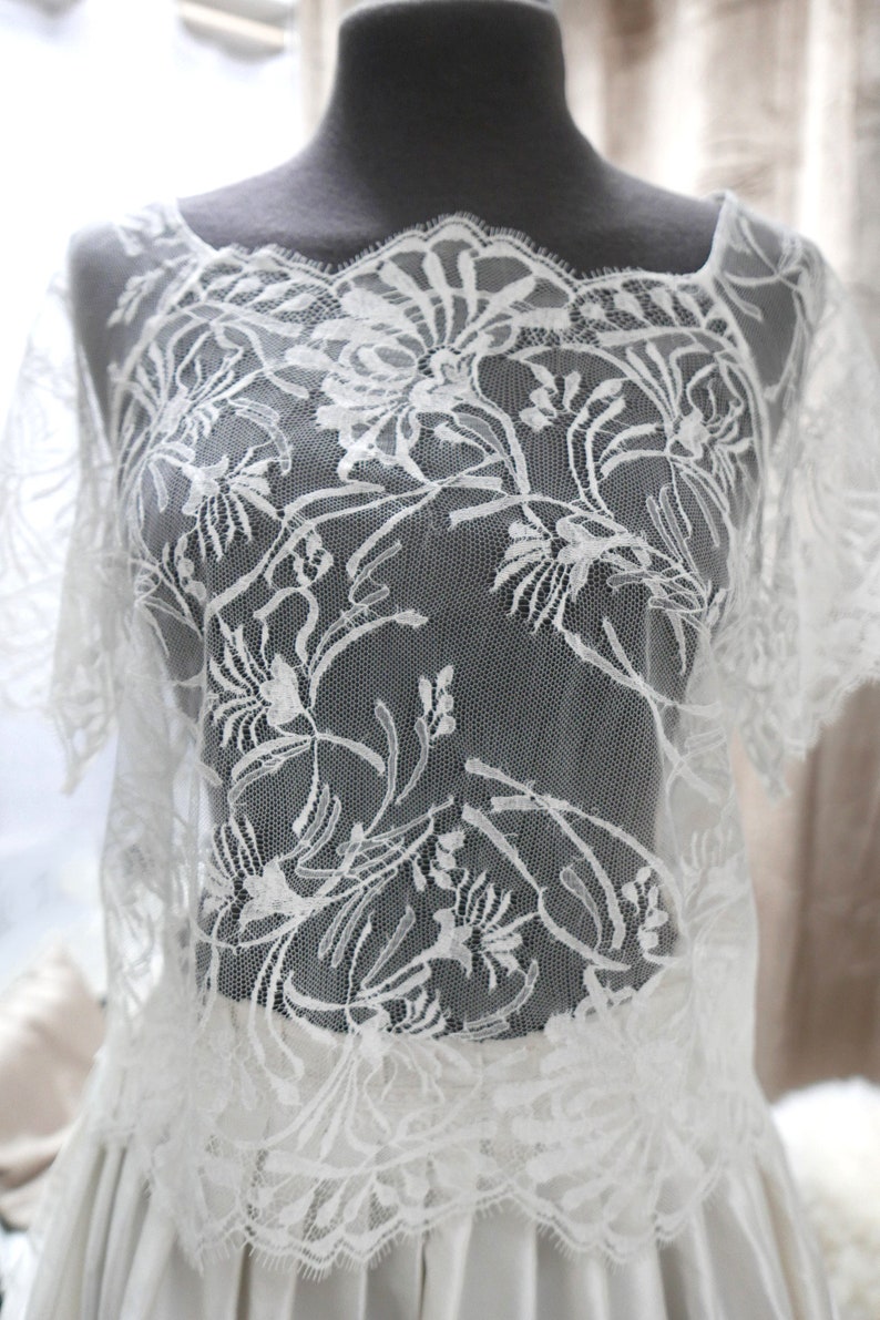 Bridal Ivory Lace Top kathak - Etsy